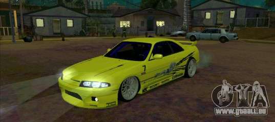 Nissan Skyline GT-R R33 from FnF 1 für GTA San Andreas